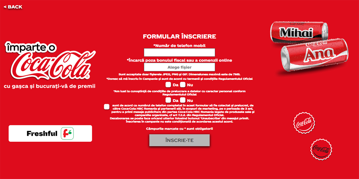Coca-Cola - Freshful (19.05.2025 - 13.07.2025): Împarte o Coca-Cola cu ...